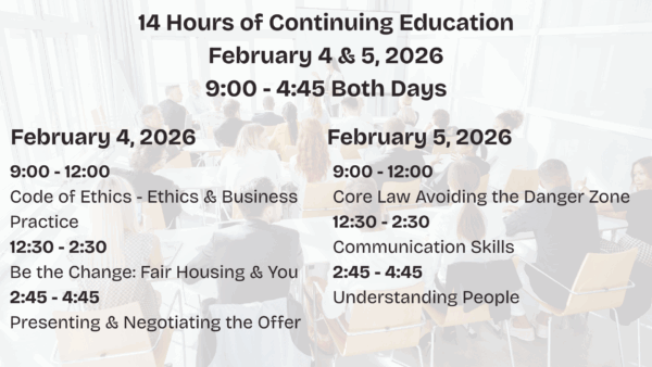 14 Hours of Continuing Education - PGPCNP Realtors